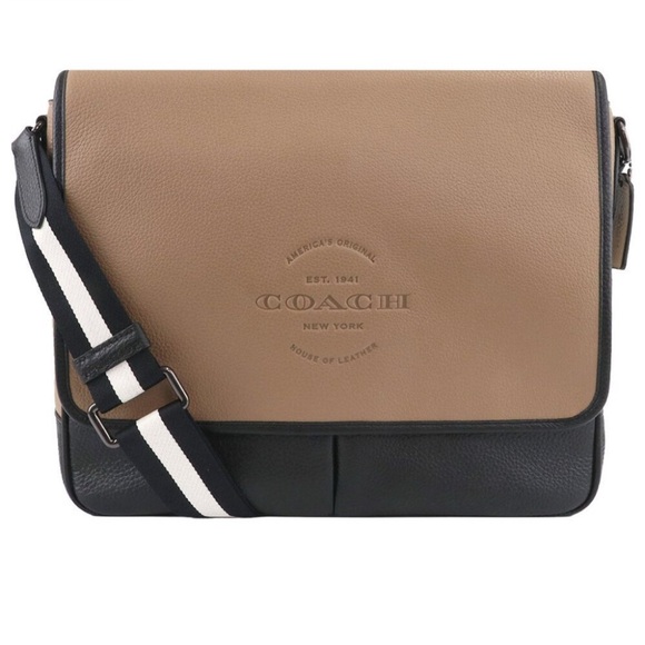Coach | Bags | Coach Thompson Map Messenger Bag Brown And Black Euc ...